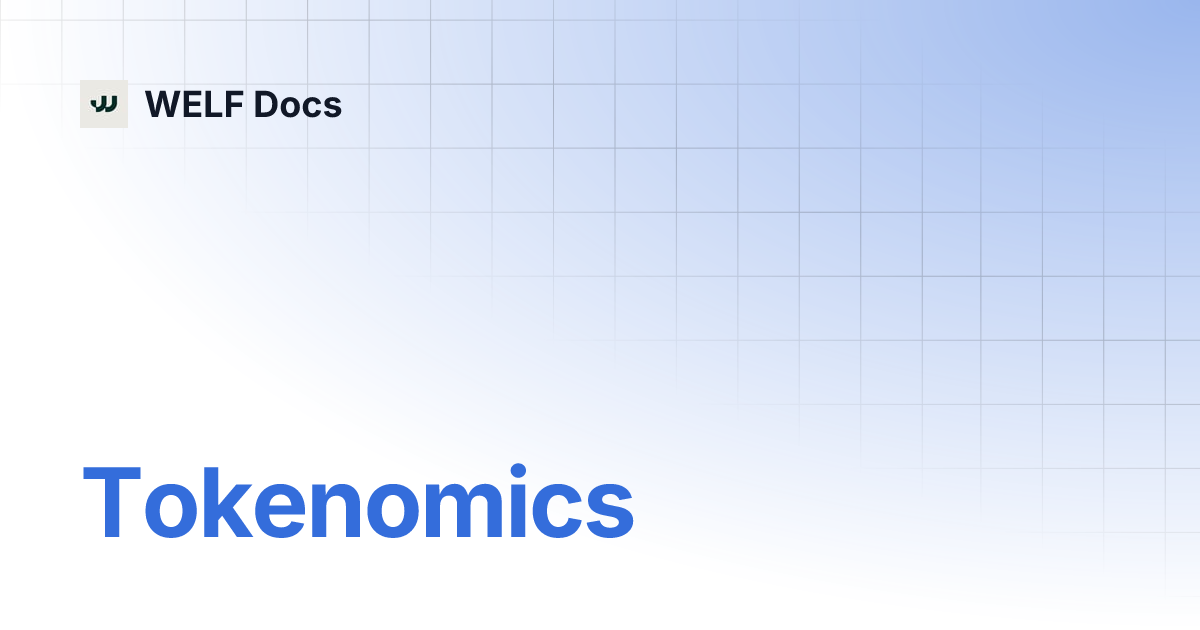 Tokenomics | WELF Docs
